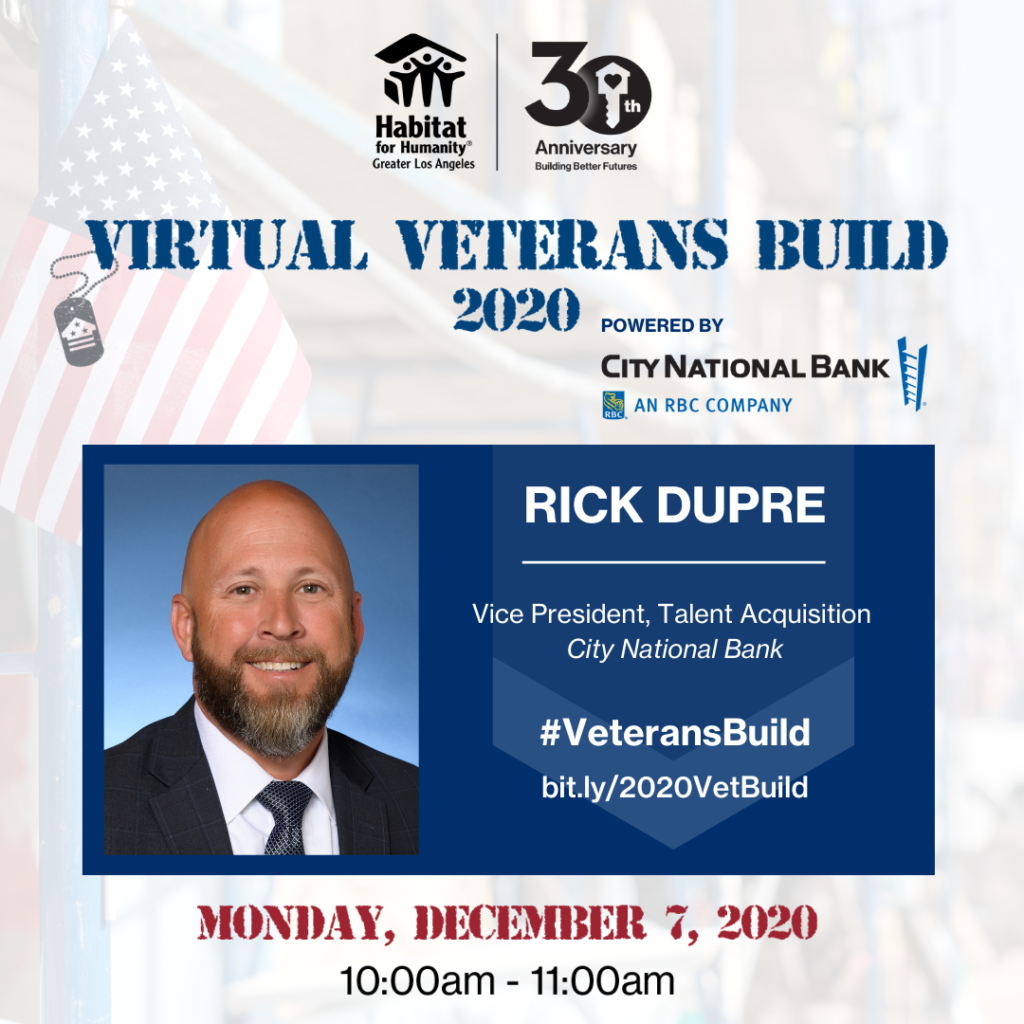 2020 Veterans Build Panel Spotlight: Rick Dupre